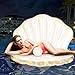Amazon.com: Sonwyoung Light Up Inflatable Seashell Pool Float, 49.2" Giant Mermaid Float with ...