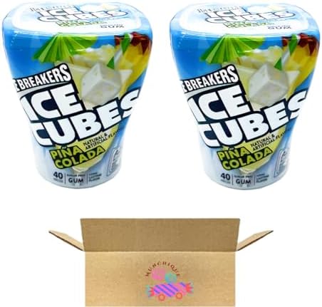 Amazon.com : Ice Cubes Chewing Gum, Sugar Free, Pina Colada, 2 Count ...