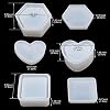Amazon.com: Resin Jewelry Box Molds With Heart Shape Silicone, Hexagon ...