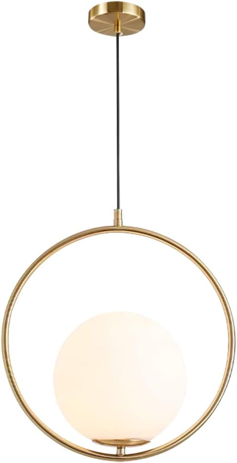 BOKT Modern Gold 1-Lights Globe Pendant Light Minimalist Single Round ...