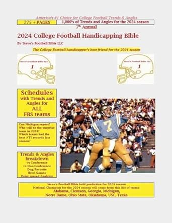 2024 College Football Handicapping Bible: Fulton, Steve: 9798224682133 ...