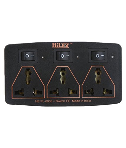 Hilex 3+3 Multicolour Extension Cord with Switch : Amazon.in: Electronics