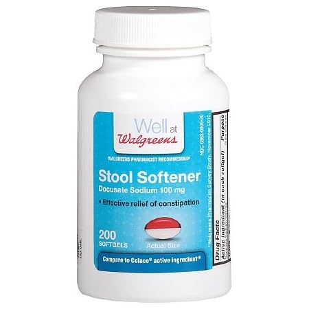 Amazon.com: Walgreens Stool Softener Softgels 200 ea : Health & Household