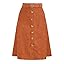 Allegra K Women's High Waist Midi Skirts A-Line Button Front Belted ...