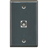 Single Port BNC Jack Wall Plate Connector Stainless Steel RiteAV BNC ...