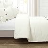 Amazon.com: Lush Decor Linen Button Farmhouse 5 Piece Comforter Set ...