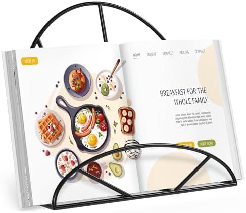Amazon.com: MaxGear Metal Cookbook Stand, Recipe Book Holder for ...