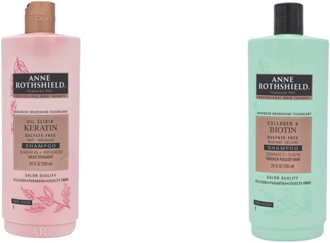 Anne Rothshield Shampoo Keratin Oil Elixir 700Ml + Shampoo Collagen and ...