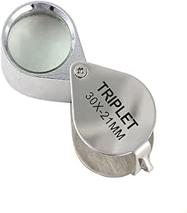 Amazon.com: Generic 30X21mm Triplet Loupe Jeweller Magnifying Glass ...