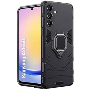 TheGiftKart Tough Armor Bumper Back Case Cover for Samsung Galaxy A25 5G | Ring Holder ...