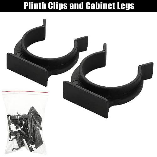JMIATRY 50 Pcs Plinth Clips and 50 Pcs Cabinet Legs, Adjustable Cabinet ...