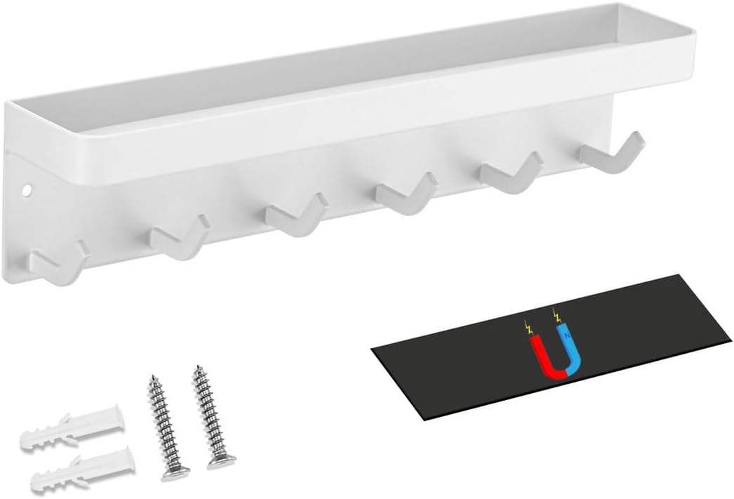 Amazon.com: Magnetic Key Hooks with Mail Organizer Wall Mount Key ...