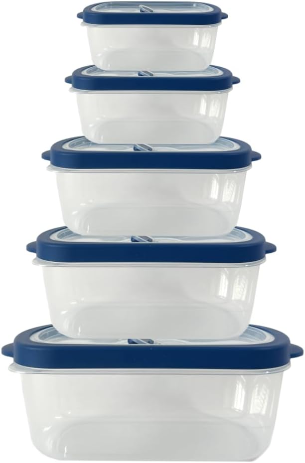 Amazon.com: GODAGE 10-Piece Rectangle Food Storage Containers with ...