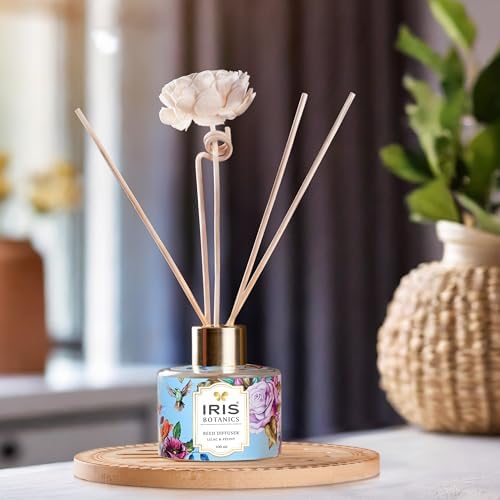 IRIS Glass Glitter Reed Diffuser Set 100Ml Oil,6N Reed Sticks-Fragrance ...