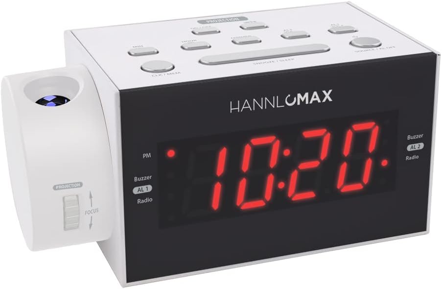 Amazon.com: HANNLOMAX HX-109CR PLL FM Radio, Clock with Dual Alarm ...