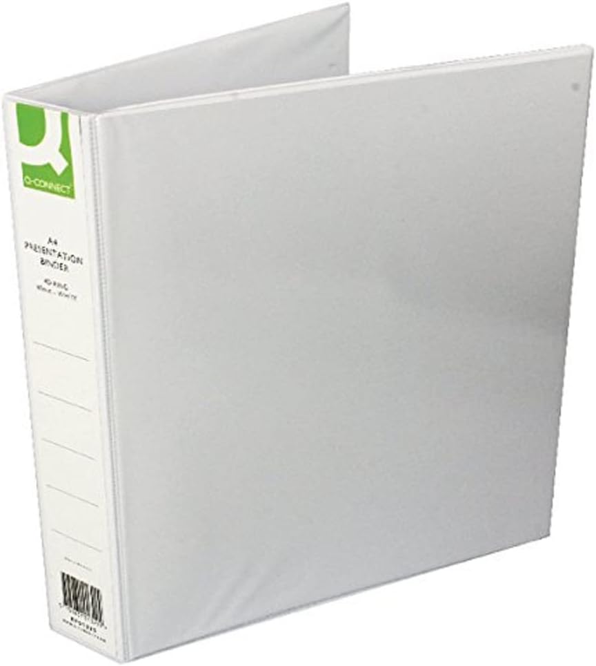 Q-Connect KF01329Q Presentation 40mm 4D Ring Binder A4 White (Pack of 6 ...