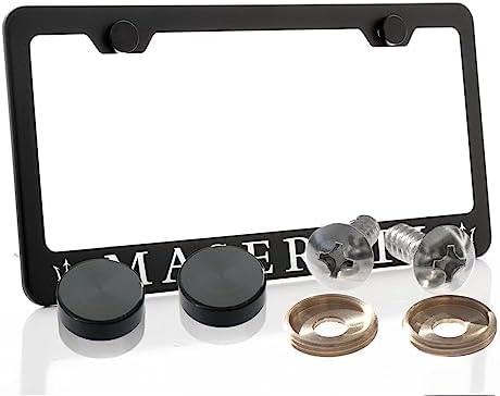 Amazon.com: Laser Engraved License Plate Frame Made of Industrial Grade ...