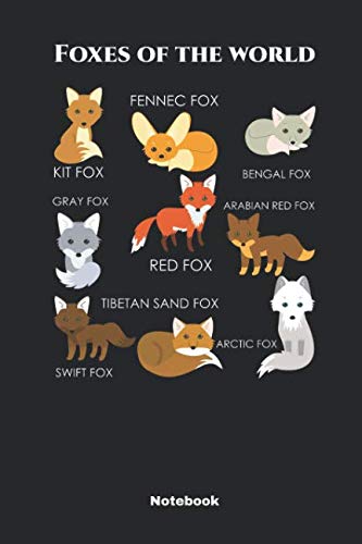 Foxes Of The World: A Notebook, Journal Or Diary For True Fox Lover - 6 ...