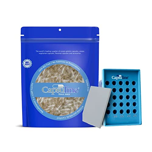 Capsuline DIY Bundle - Clear Size 00 Empty Gelatin Capsules 1000 Count ...