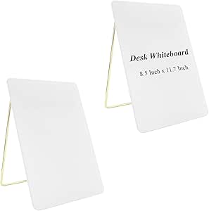 Amazon.com : RHBLME 2 Pack Desktop Dry Erase Board with Metal Stand, 11 ...