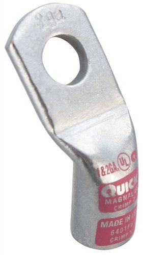 Quick Cable 6440-005FV Starter/Ground MagnaLug, 45° Bend, 4/0 Gauge, 3/8" Stud, Tin Plated ...