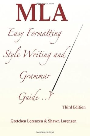 MLA Easy Formatting Style Writing and Grammar Guide: Amazon.co.uk ...
