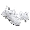 PLMOKN Roller Skates for Women/Men, Kick Roller Shoes with Wheels ...