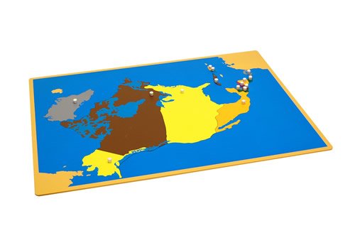 Montessori Puzzle Map of North America with Control Maps: 0797734794922 ...
