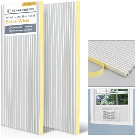 Amazon.com: Flamorrow Window Air Conditioner Side Panel Kit, 17" H × 19 ...