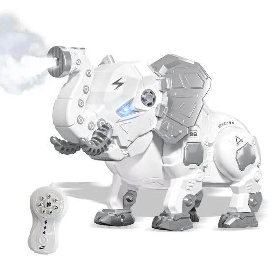 Buy Jack Royal Remote Control Jungle Elephant with Light Music & Smoke ...