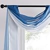 Amazon.com: NICETOWN Navy Blue Ombre Sheer Scarf Curtains Valances ...