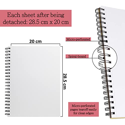 Elan Sketch Book A4 (2 Pack), 160 Sheets 120gsm Paper, A4 Sketchbook ...