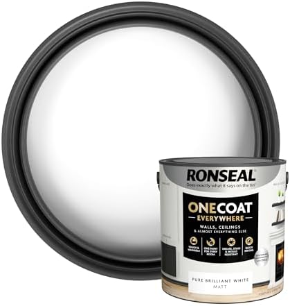 Johnstone's One Coat Matt Emulsion Paint - Pure Brilliant White 2.5L ...