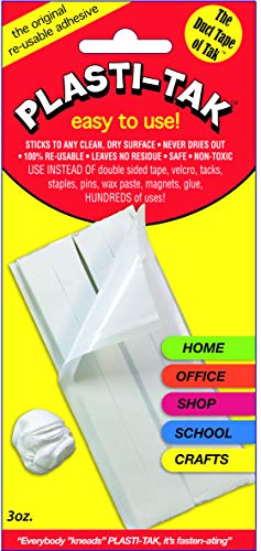 PLASTI-TAK #99 Reusable Adhesive Sticks to Any Clean Dry - Want It All