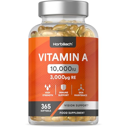 Vitamin A Capsules 10,000iu | 365 Count (1 Year Supply) | High Strength ...