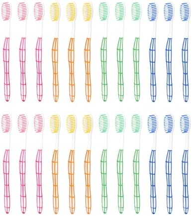 Amazon.com: EasyHonor 24 PCS Rainbow Toothbrush, Individually Wrapped ...