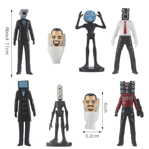 ZGCXRTO 8PCS Toilet Man Figures Set,Toilet Toy Figures Set Toilet ...