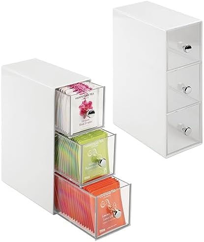mDesign Set of 2 Tea Box – Sturdy Storage Box for Use in The Kitchen ...
