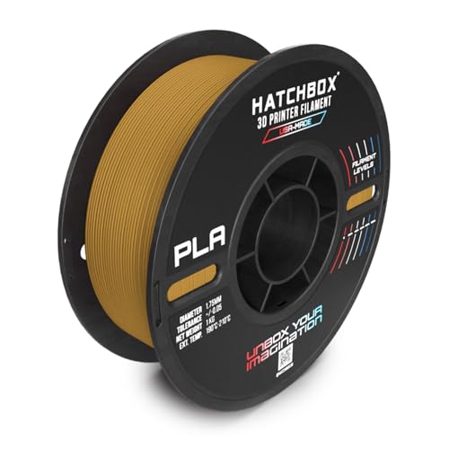 Snapklik.com : HATCHBOX PLA MAX Mustard 3D Printer Filament Made In The USA