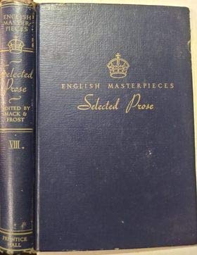 English Masterpieces: Selected Prose (English Mast: Amazon.co.uk: Books