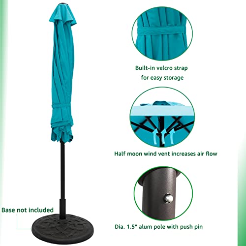 Helios&Hestia 270 cm halfronde parasol, halfrond terrasparasol ...