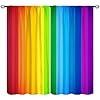 Amazon.com: Colored Rainbow Window Curtains for Kids, Abstract Rainbow ...