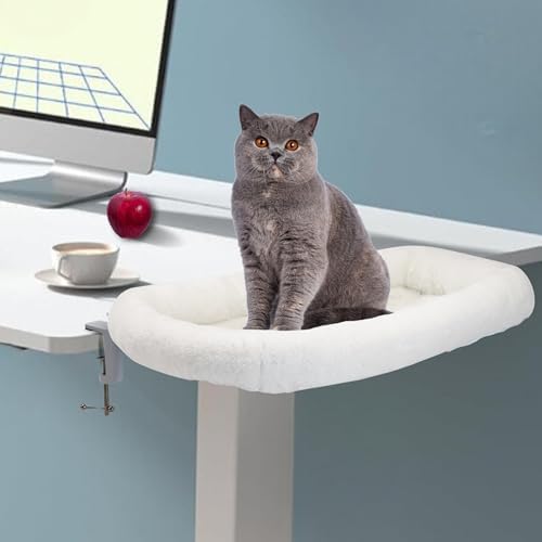 Amazon.com : MRHN Cat Desk Bed - Desk Cat Bed Attachment, Desk Nest Cat ...