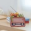 Retro Plant Pot,Retro Radio-Shaped Flower Pot - Handmade Small Resin ...