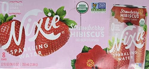 Amazon.com: Nixie Organic Strawberry Hibiscus Sparkling Water, 8 Pack ...
