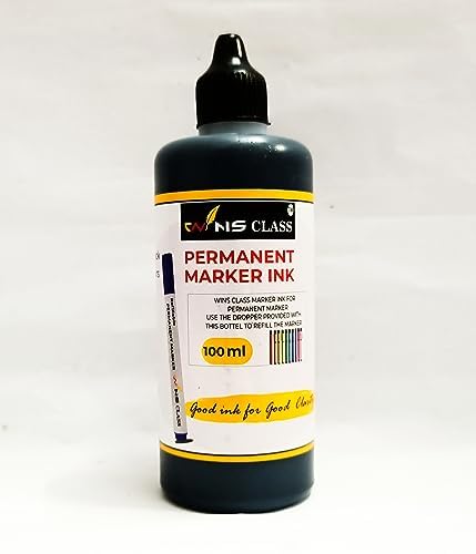 Wins Class Permanent Marker Ink 100ml - Black (Pack of 1) : Amazon.in ...