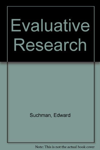 Evaluative Research : Suchman, Edward: Amazon.es: Libros