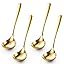 Amazon.com: Comicfs 2 Pack Gold Gravy Ladle, SUS 304 Stainless Steel ...