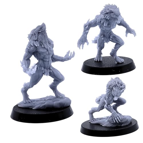 Werewolf Brute Miniature Figure Wolf Wolves 28mm Dungeons and Dragons ...