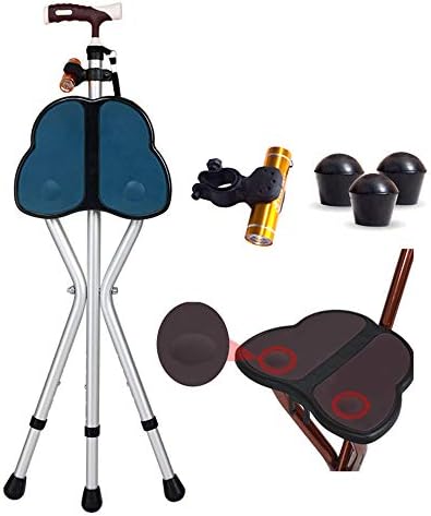 Amazon.com: M-GYG Folding Cane with Seat 441 lbs Heavy Duty Cane Stool ...